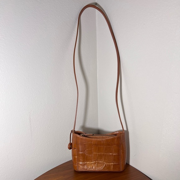 Monsac | Bags | Vintage Monsac 9s Mini Croc Embossed Leather Shoulder ...